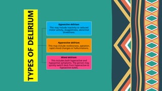 organic mental disorder (DELIRIUM) MHN NURSING | PPTX