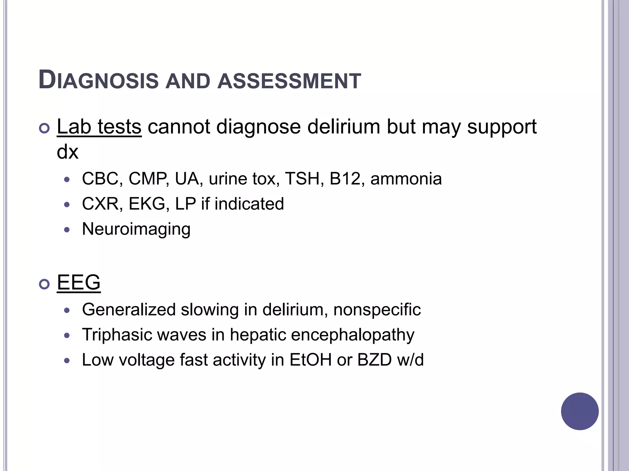 Delirium - an overview | PPTX