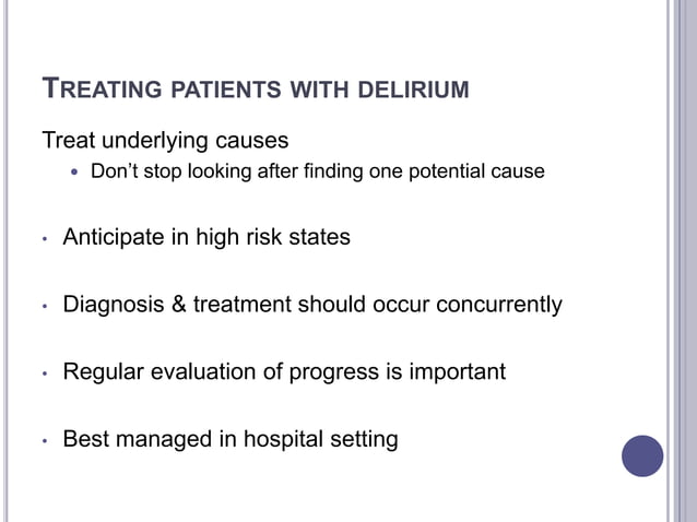 Delirium - an overview | PPT