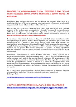 Delitto dalla chiesa ergastolo a toto riina ai killer francesco bruno ...
