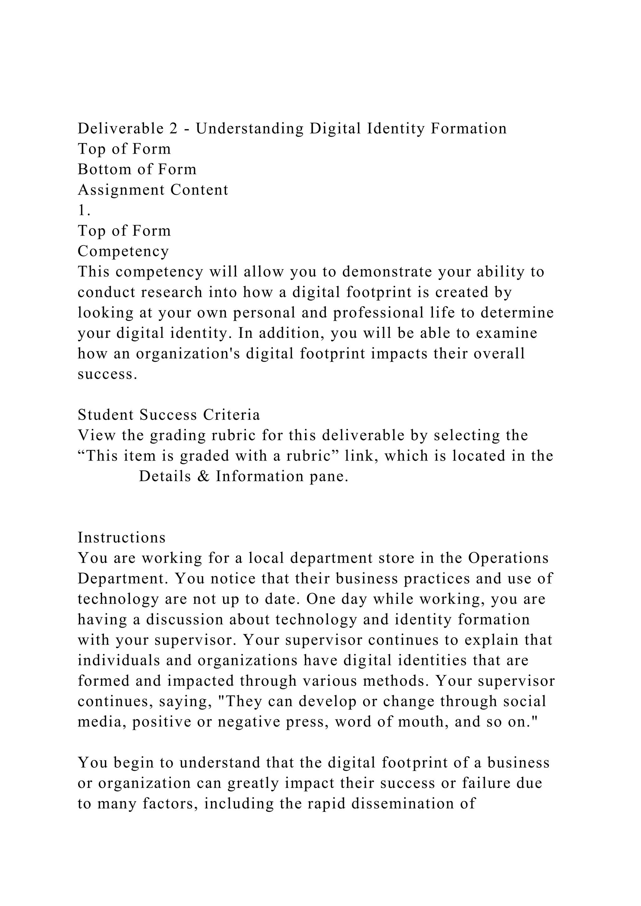 Deliverable 2 - Understanding Digital Identity FormationTop of F.docx