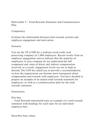 Deliverable 5 - Total Rewards Statement and Communication Plan.docx