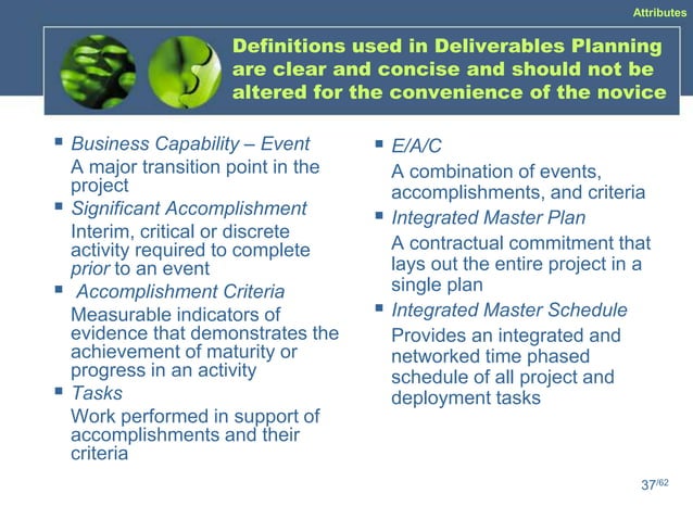A Gentle Introduction to Deliverables Based Planning | PPT