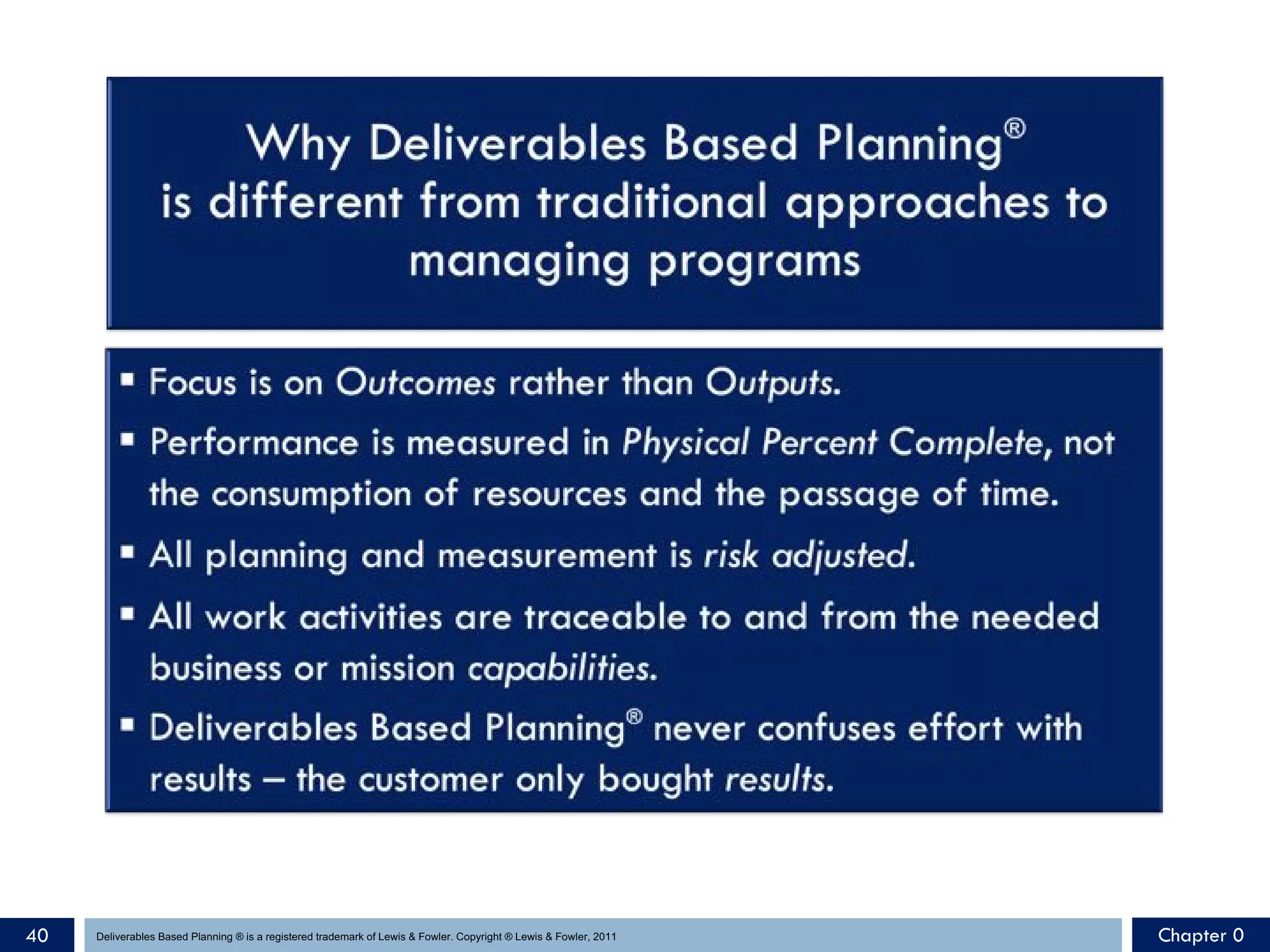 Deliverables based planning handbook | PPT