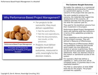 Performance-Based Project Management In A Nut Shell | PDF