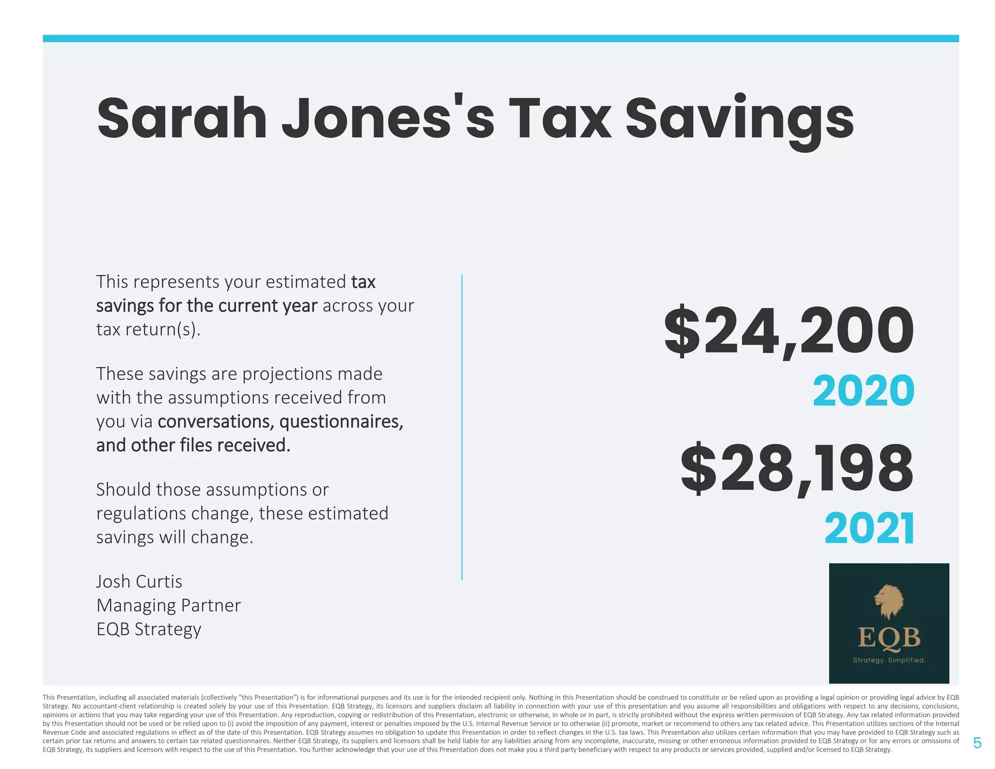 Tax Reduction, Tax Mitigation, Tax Strategy, & Wealth Planning Sample ...