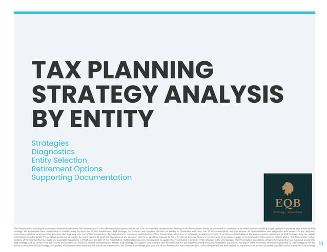 Tax Reduction, Tax Mitigation, Tax Strategy, & Wealth Planning Sample ...