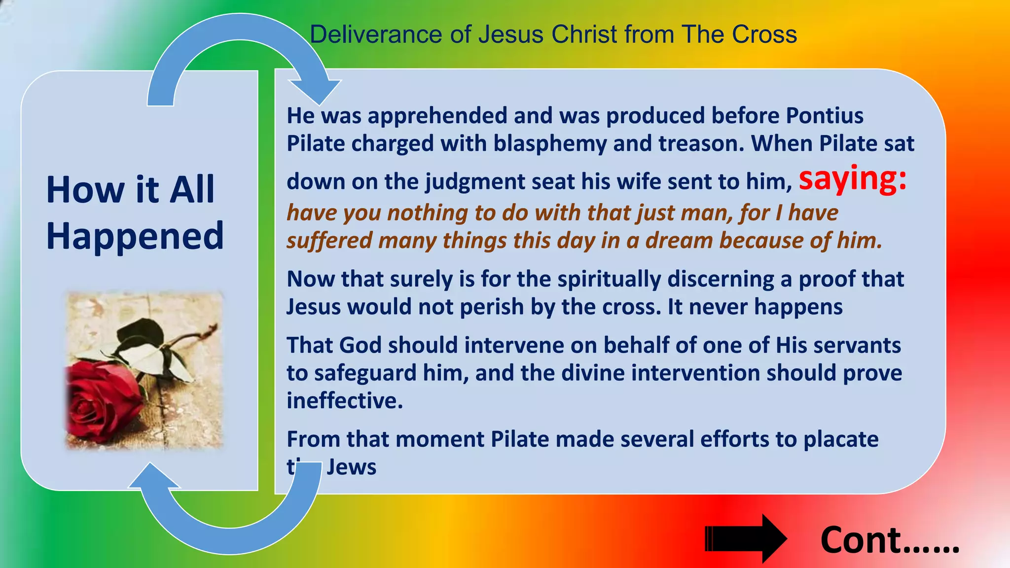 Deliverance of jesus christ from the cross | PPTX