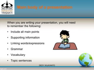 Deliver a short oral presentation in english | PPTX
