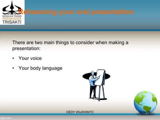 Deliver a short oral presentation in english | PPTX