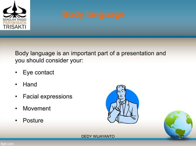 Deliver a short oral presentation in english | PPTX