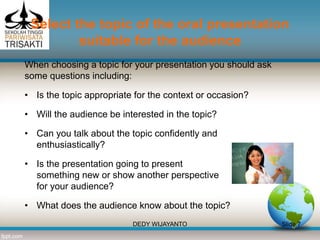 Deliver a short oral presentation in english | PPTX
