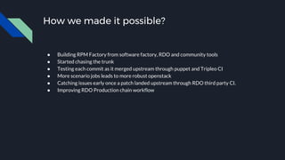 Delivering a bleeding edge community led open stack distribution- rdo | PPT