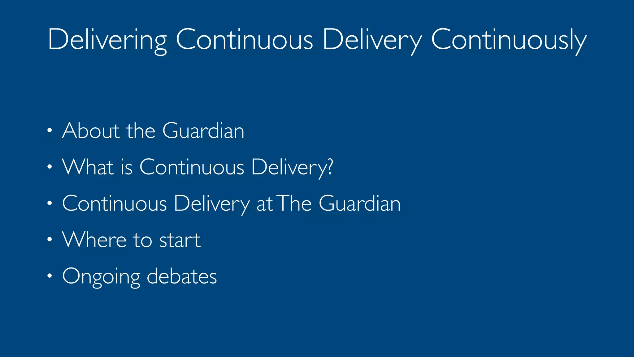 Delivering Continuous Delivery Continuously | PDF