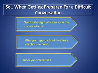 Tips For Delivering Difficult Conversations | PPTX