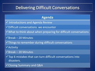 Tips For Delivering Difficult Conversations | PPTX