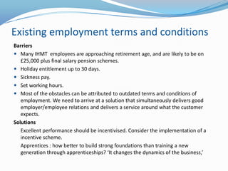 Delivering excellence and the barriers faced as a In House Maintenance ...