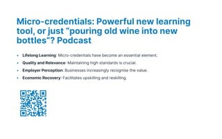 Delivering Micro-Credentials in Technical and Vocational Education and Training | PDF