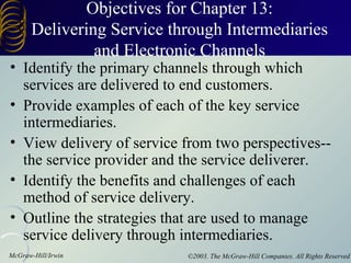 Delivering service through intermediaries and electronic channels | PPT