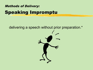 Delivering the speech | PPT