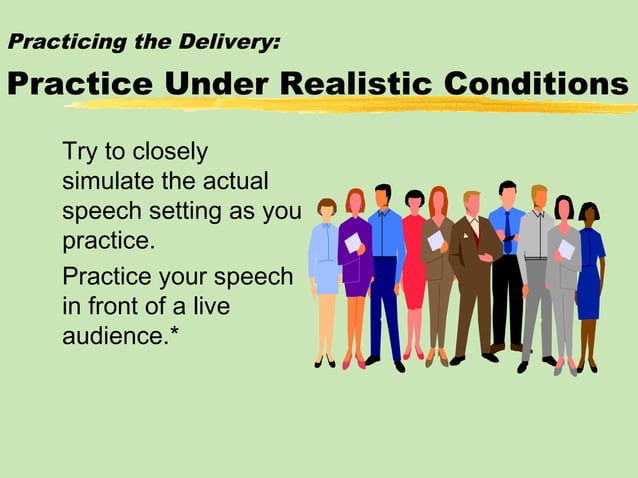 Delivering the speech | PPT