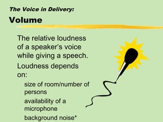 Delivering the speech | PPT
