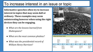 Delivering the Speech of Information | PPTX