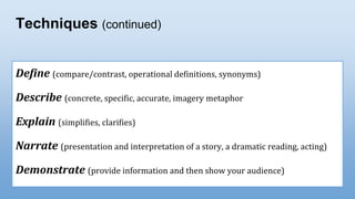 Delivering the Speech of Information | PPTX