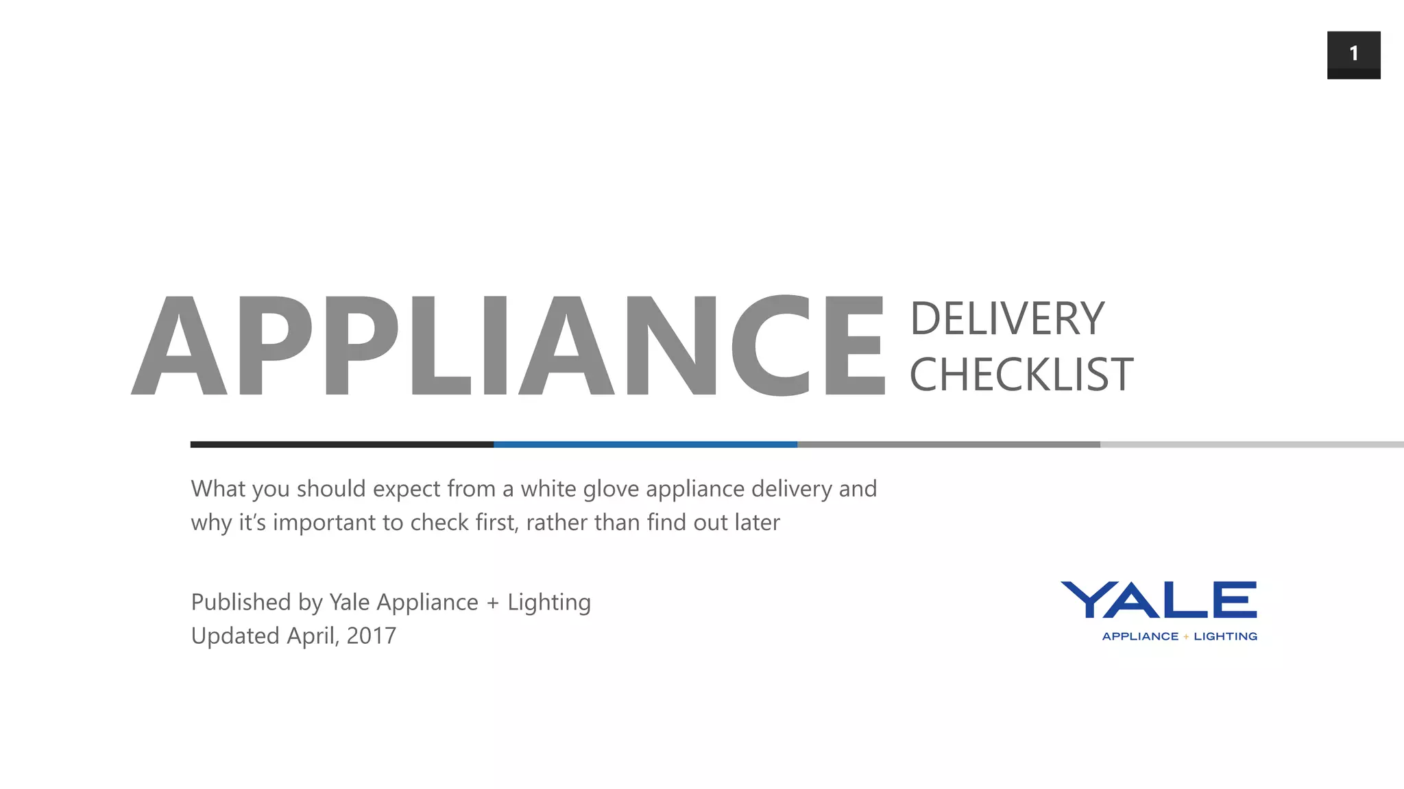 Appliance Delivery Checklist | PDF
