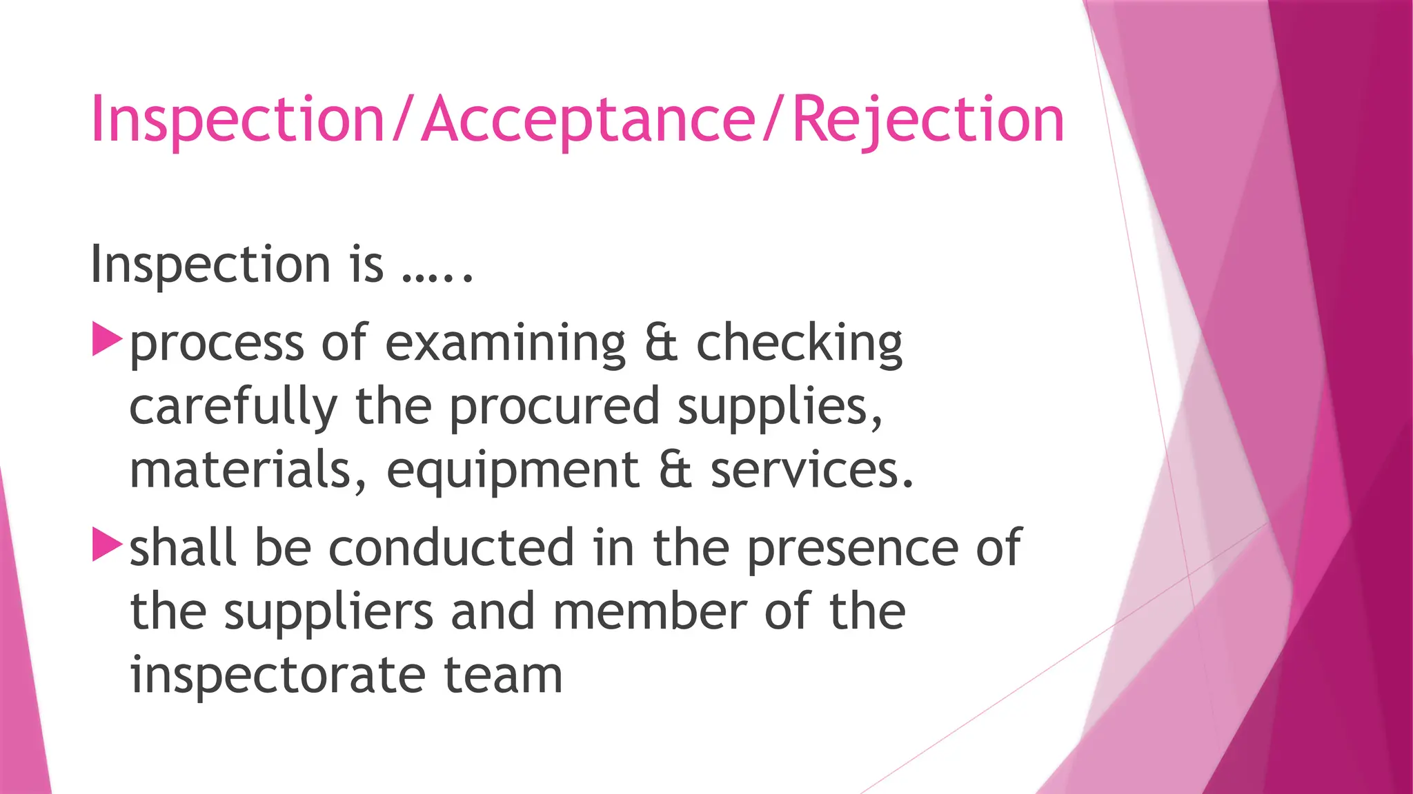 DELIVERY, ACCEPTANCEREJECTION, STORAGEPROPER CARE, DISTRIBUTION ...