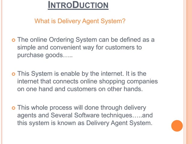 Delivery Agent System.ppt | Logistics and Transportation Industry ...
