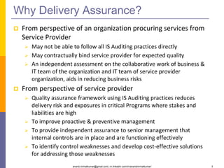 Delivery Assurance Function in Service Provider Organization | PPT