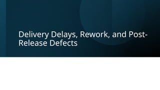 Delivery Delays, Rework, and Post-Release Defects | PPTX