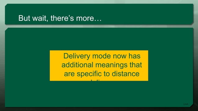 Delivery modes | PPTX | Online Education | Education