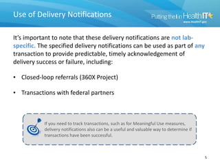 Delivery Notifications in Direct Background & Implementation Guidance | PPT