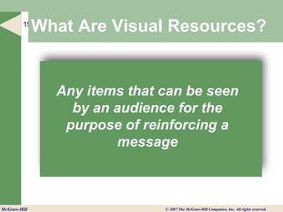 Delivery n visual resources | PPT