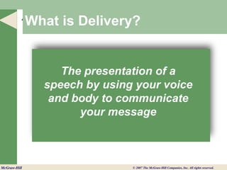 Delivery n visual resources | PPT