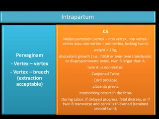 Delivery of twins | PPTX