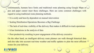 Delivery Route Planning for Small Business - APPNWEB Technologies | PPT