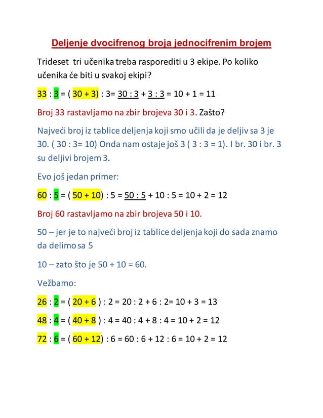 Deljenje | PDF