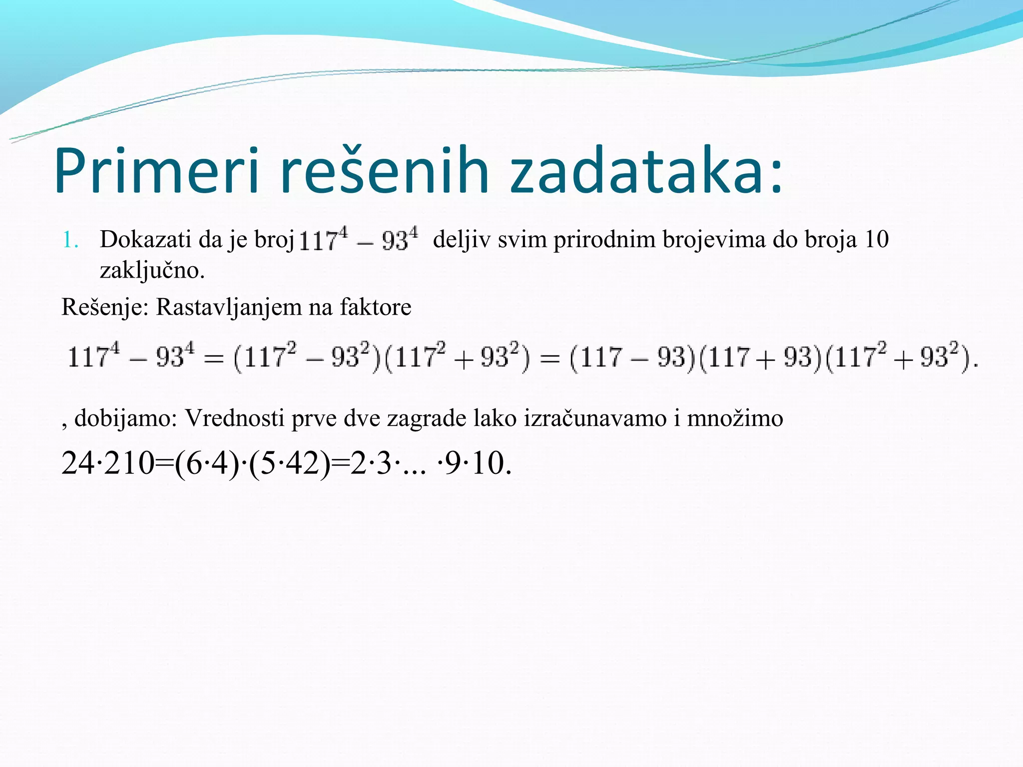 Deljivost prirodnih brojeva 5. razred | PPT