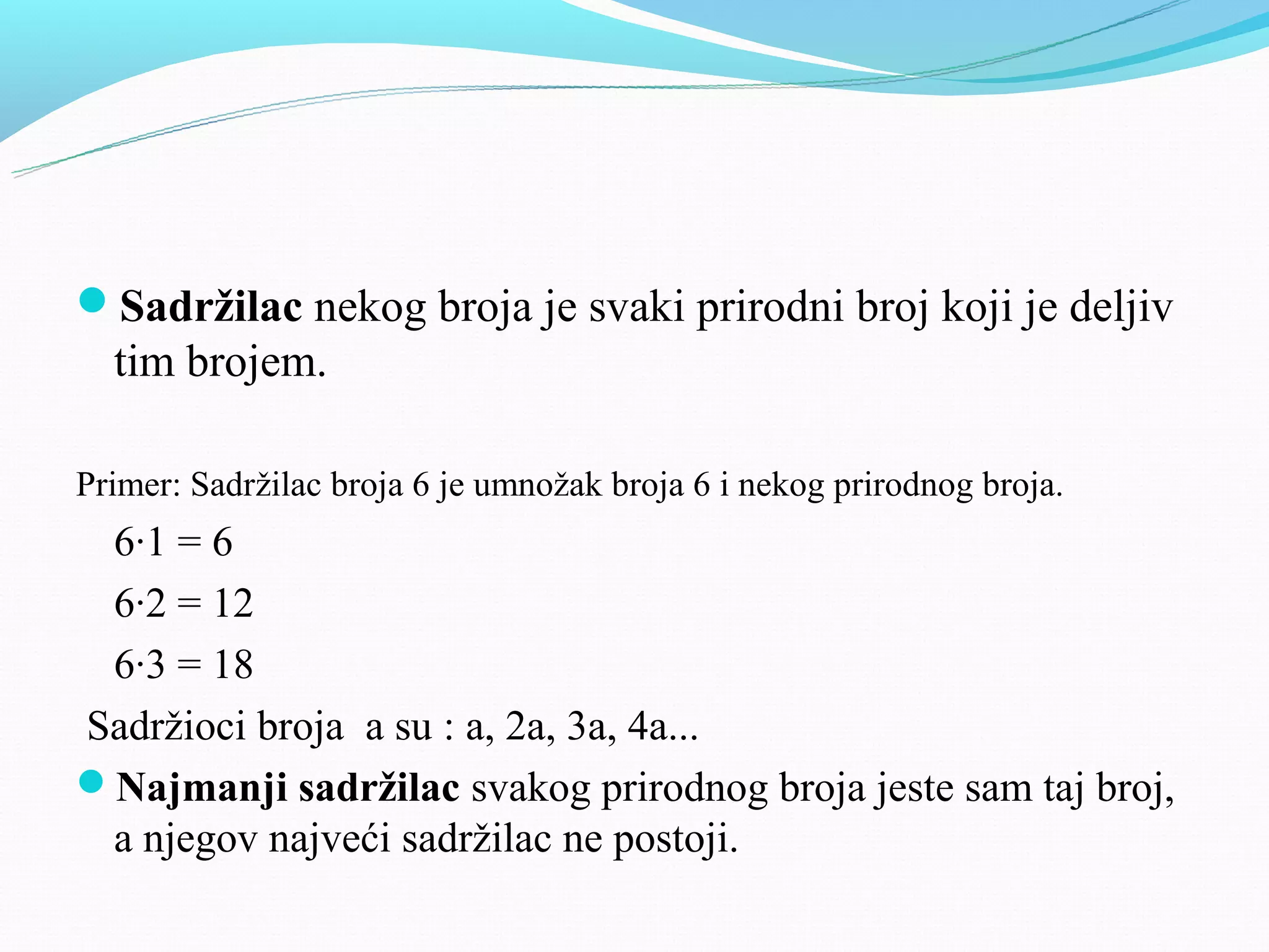 Deljivost prirodnih brojeva 5. razred | PPT