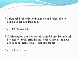 Deljivost prirodnih brojeva 5. razred | PPT
