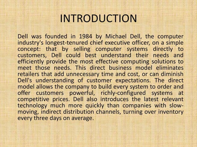 Dell Case Study | PPTX