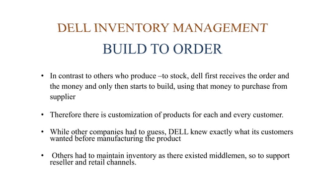 Dell - Direct Business Model | PPTX | Computing | Technology & Computing