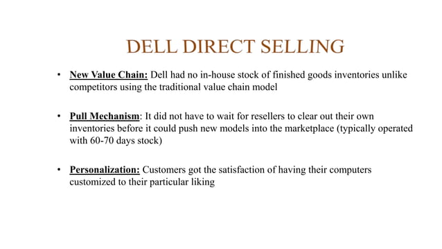 Dell - Direct Business Model | PPTX | Computing | Technology & Computing