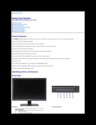 dell-3008wfp_users guide_en-us for alieware laptop | PDF