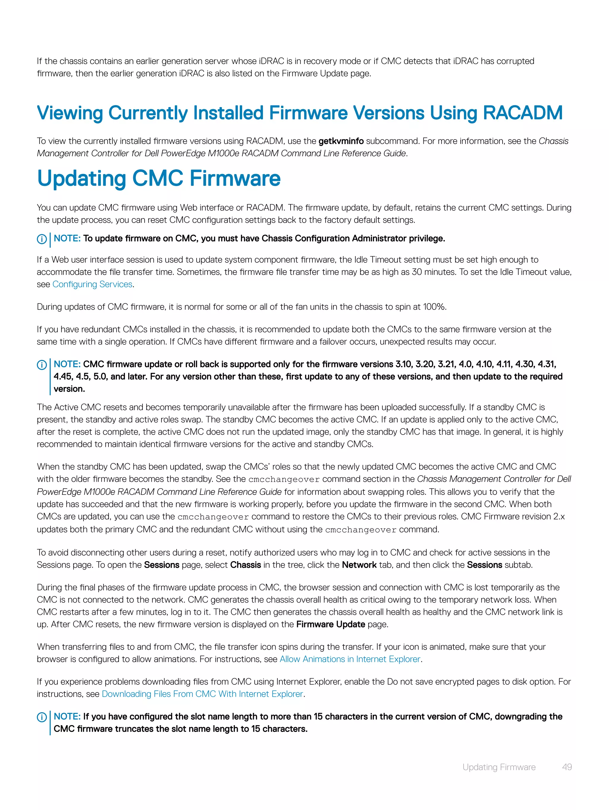 Dell chassis-management-controller-v610-poweredge-m1000e users-guide-en-us | PDF