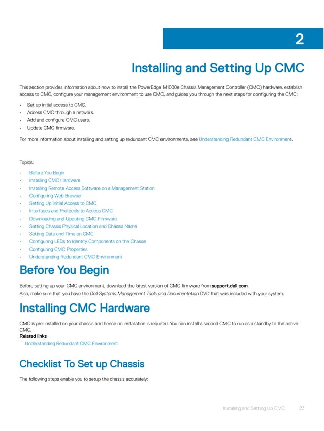 Dell chassis-management-controller-v610-poweredge-m1000e users-guide-en-us | PDF