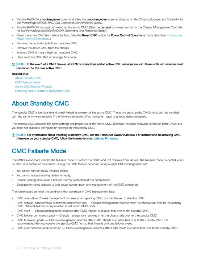 Dell chassis-management-controller-v610-poweredge-m1000e users-guide-en-us | PDF